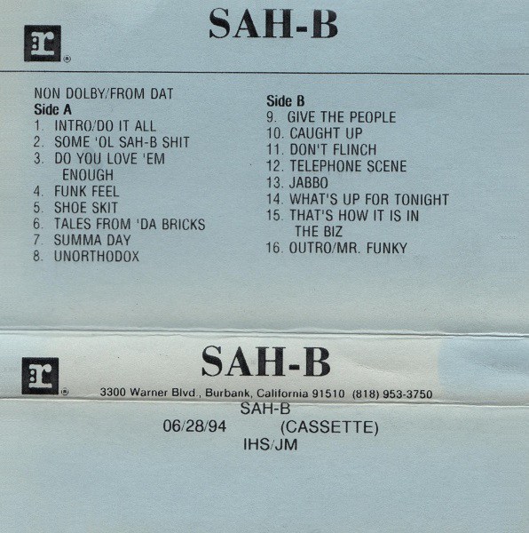 Dig Of The Day: Sah-B – That’s How It Is In The Biz (1994) - Blackout ...