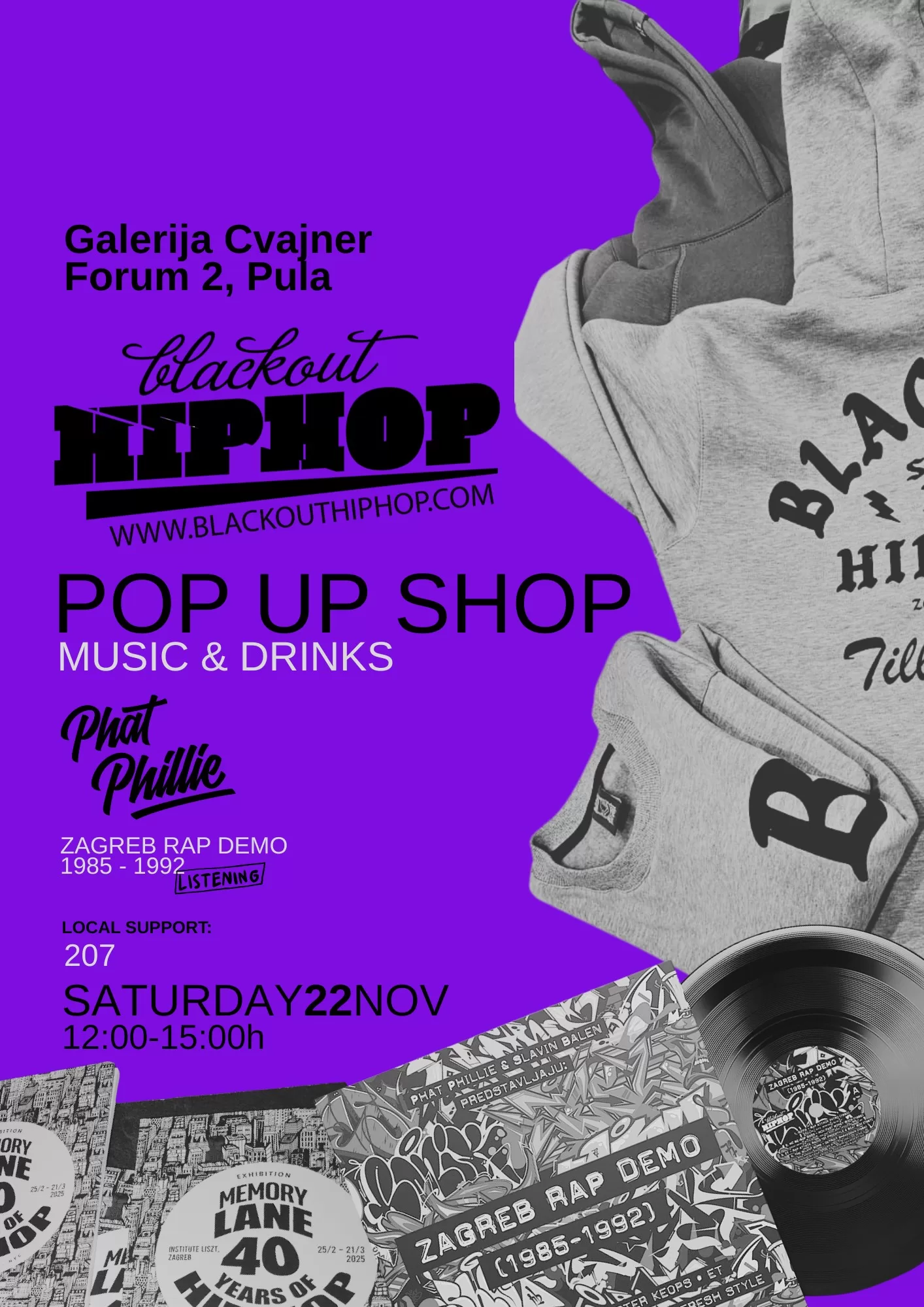 Blackout Pop Up Shop Pula Flyer - Blackout Hip Hop